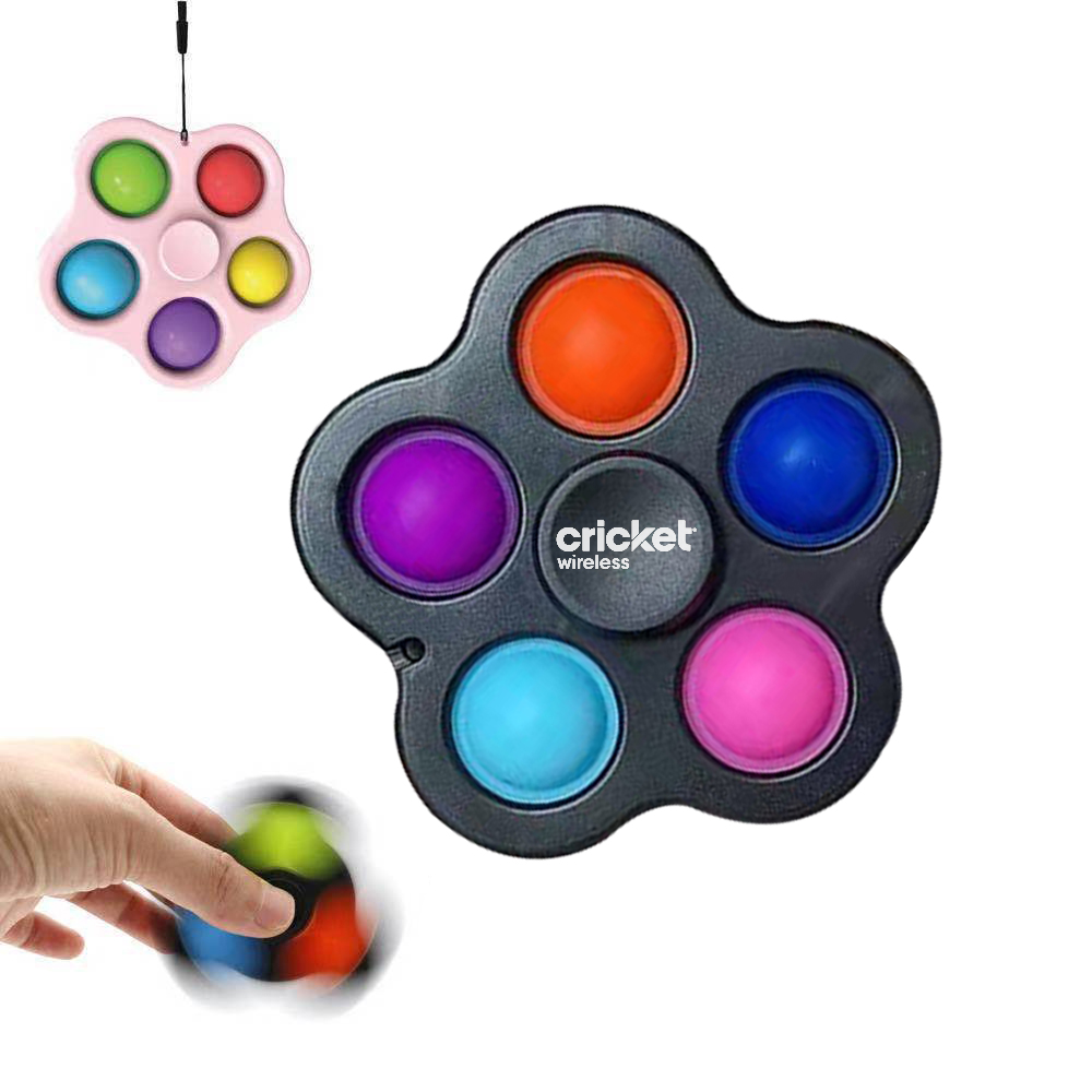 Five Bubble Flower Fidget Push Pop Spinner,Games & Toys & Stress Relievers