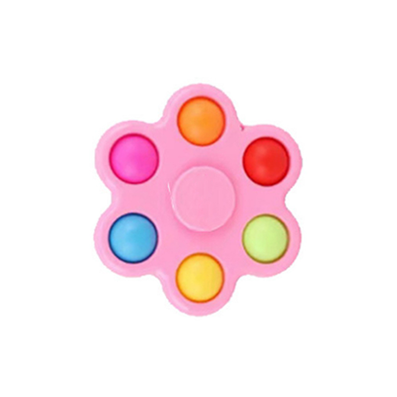Six Bubble Flower Fidget Push Pop Spinner,Games & Toys & Stress Relievers