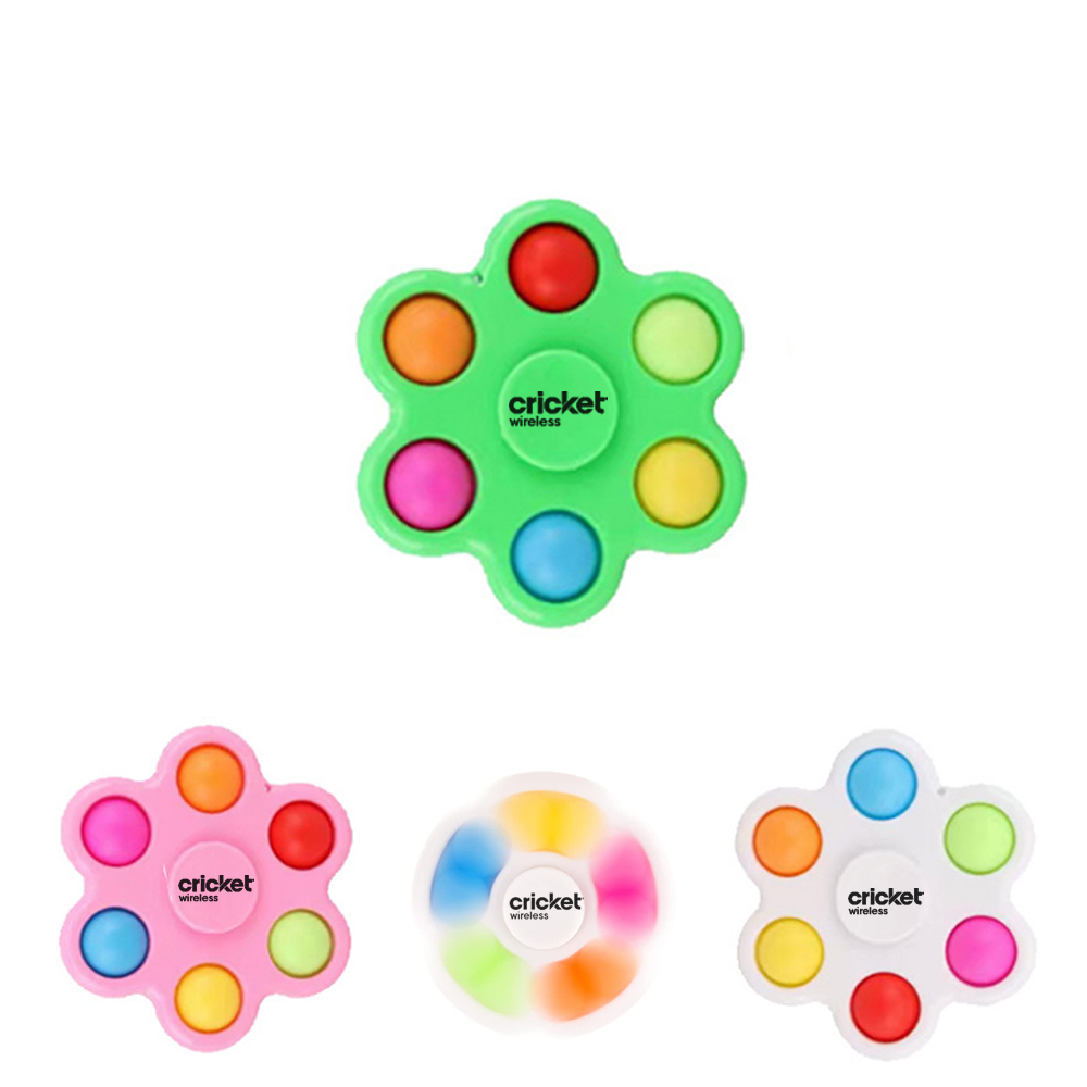 Six Bubble Flower Fidget Push Pop Spinner,Games & Toys & Stress Relievers