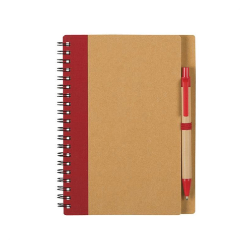Spiral Kraft Notebook with Pen Set,Stationery & Office