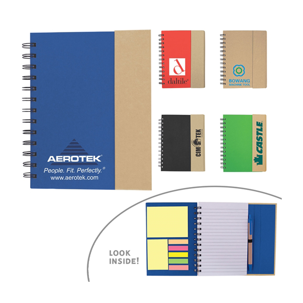 Eco Magnetic Notebook with Sticky Notes,Stationery & Office
