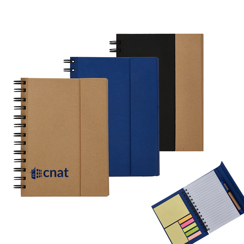 Spiral Notebook With Sticky Notes And Flags,Stationery & Office