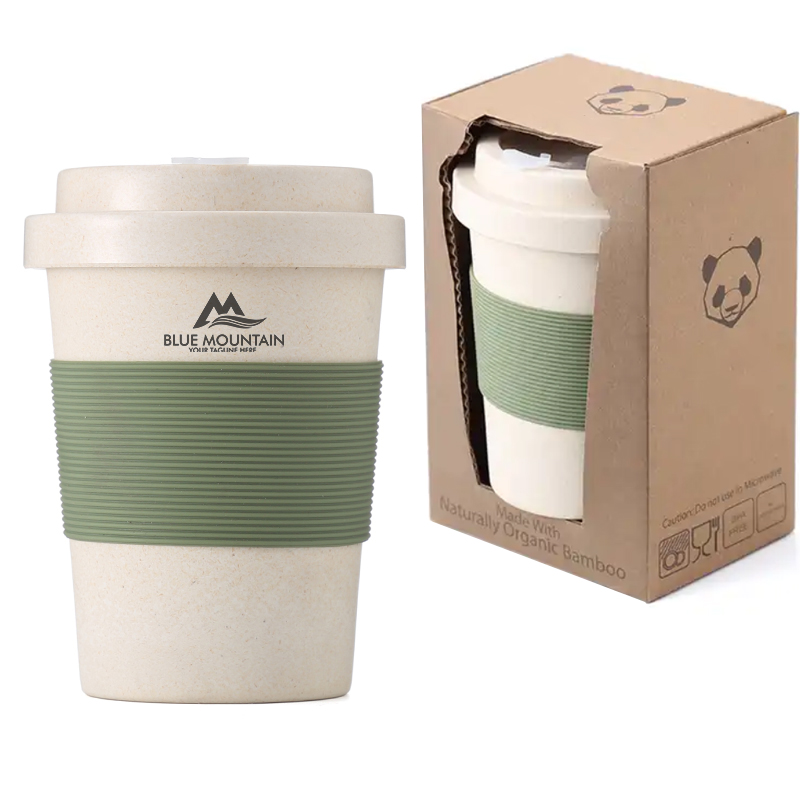 12 oz Reusable Bamboo Fiber Biodegradable Eco Friendly Cups,Drinkware