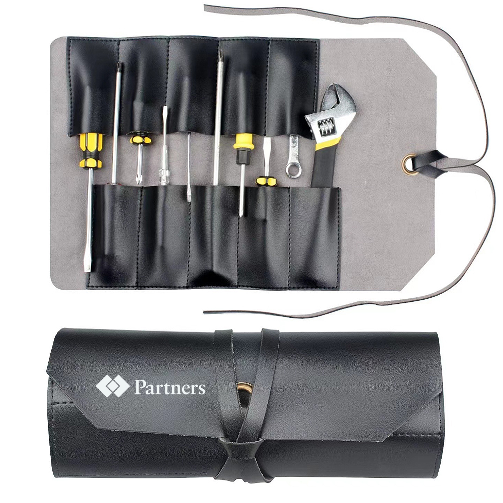 10 Pocket Leather Tool Roll Bag,Bags