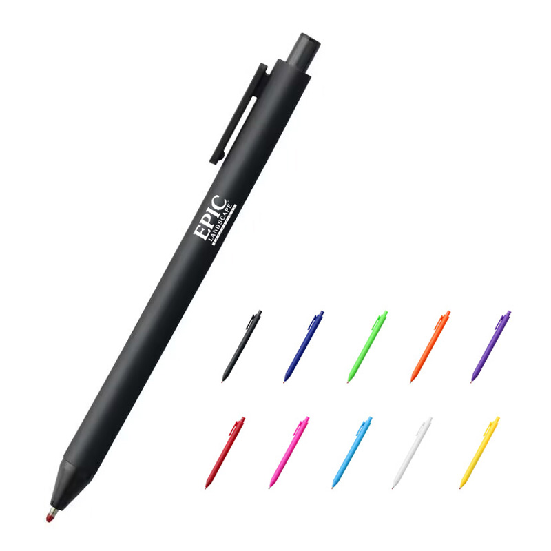 Classic Click Action Plastic Ballpoint Pen with Solid Trim,Stationery ...