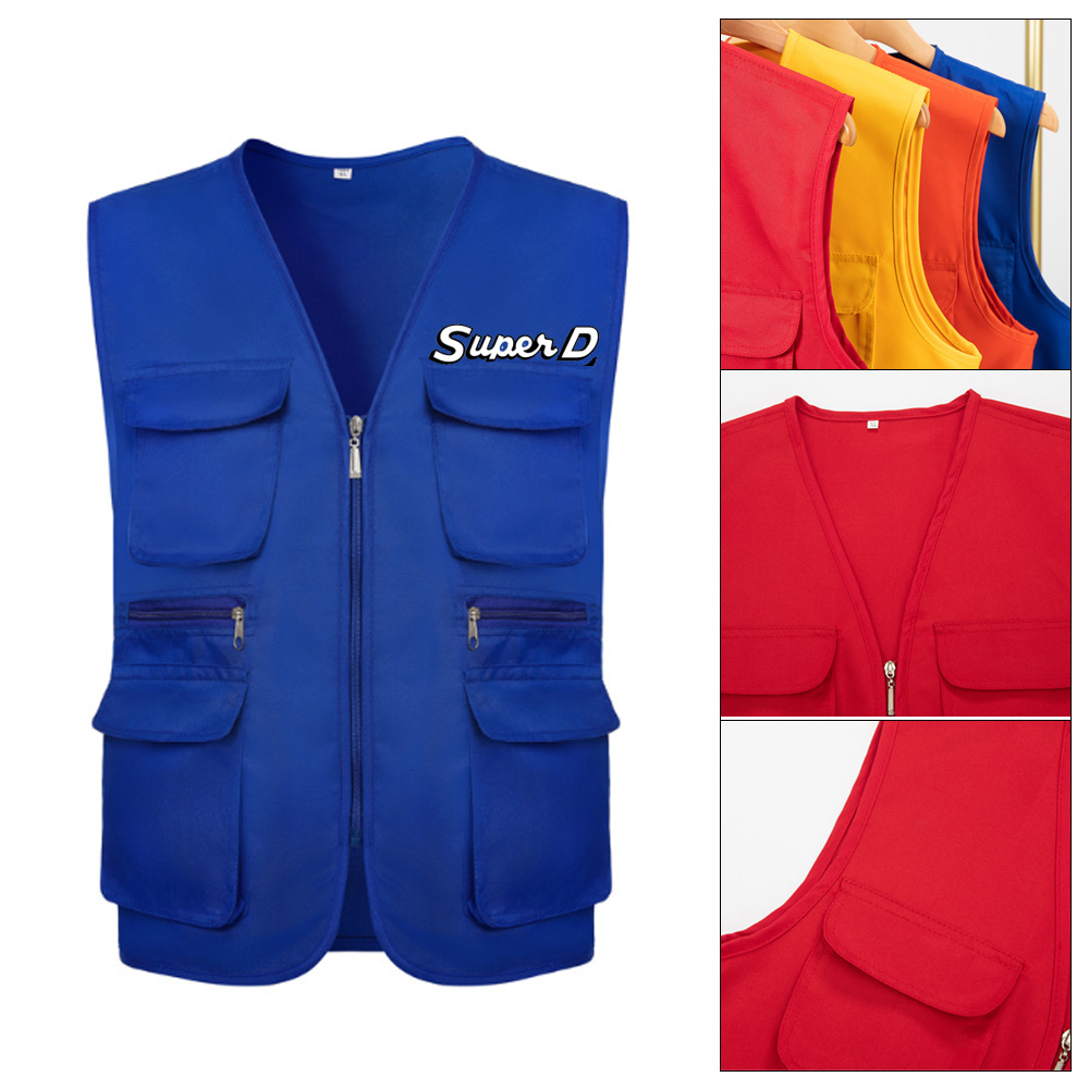 Multi-pocket Volunteer Campaign Vest,Apparel