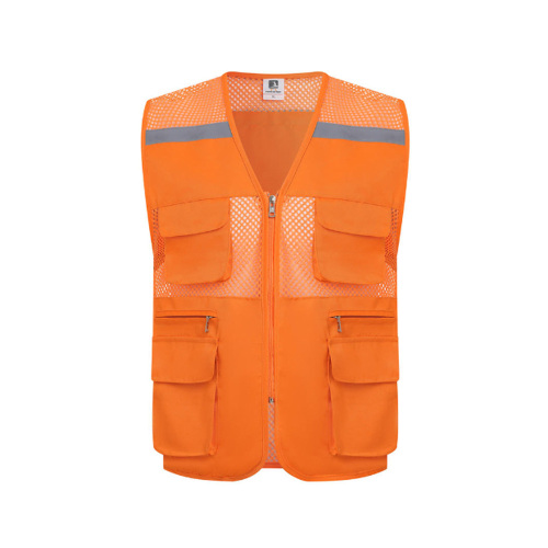 Multi-pocket Mesh Reflective Vest,Apparel
