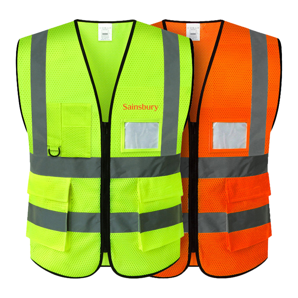 Dovetail Mesh Multi-pocket Reflective Vest,Apparel