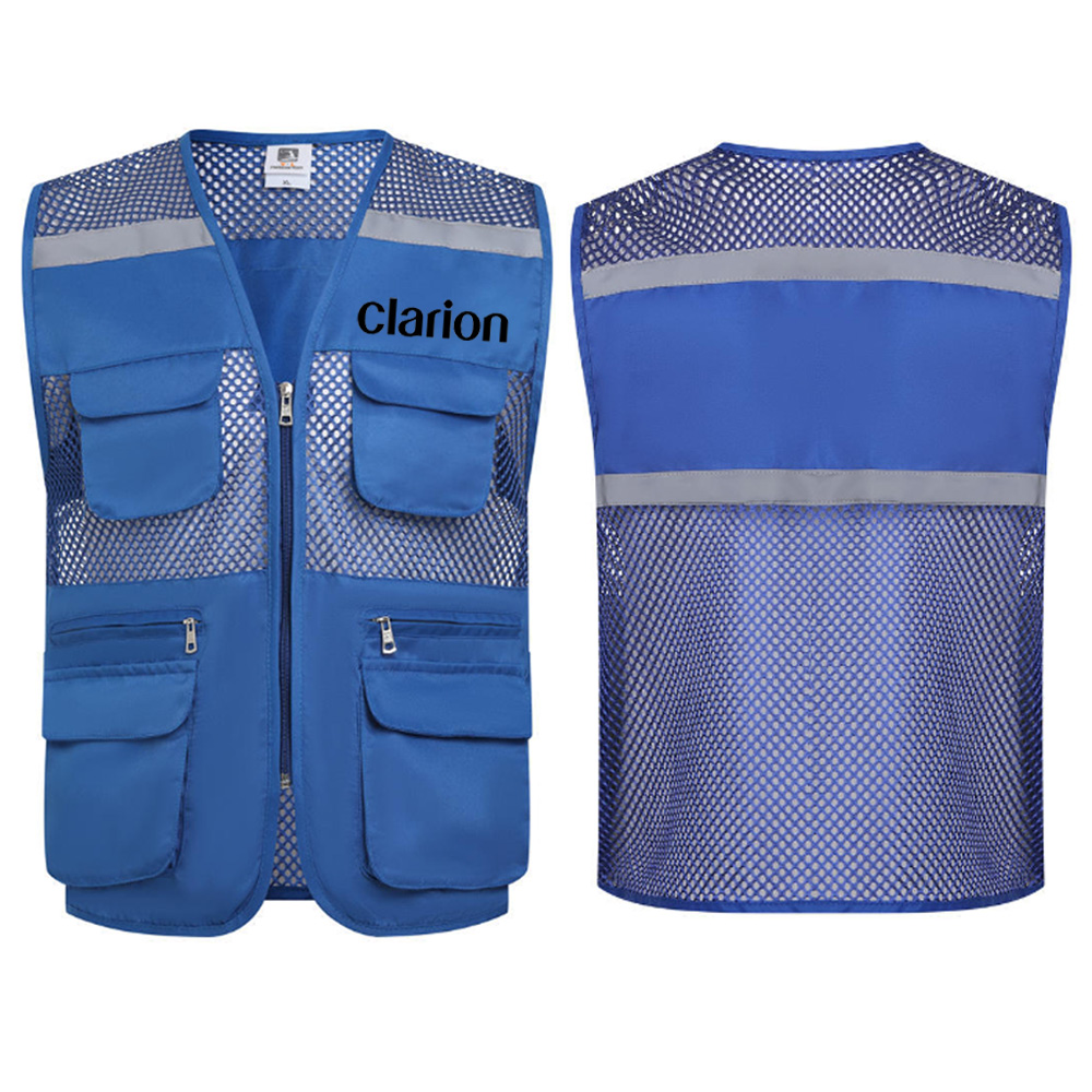 Multi-pocket Mesh Reflective Vest,Apparel