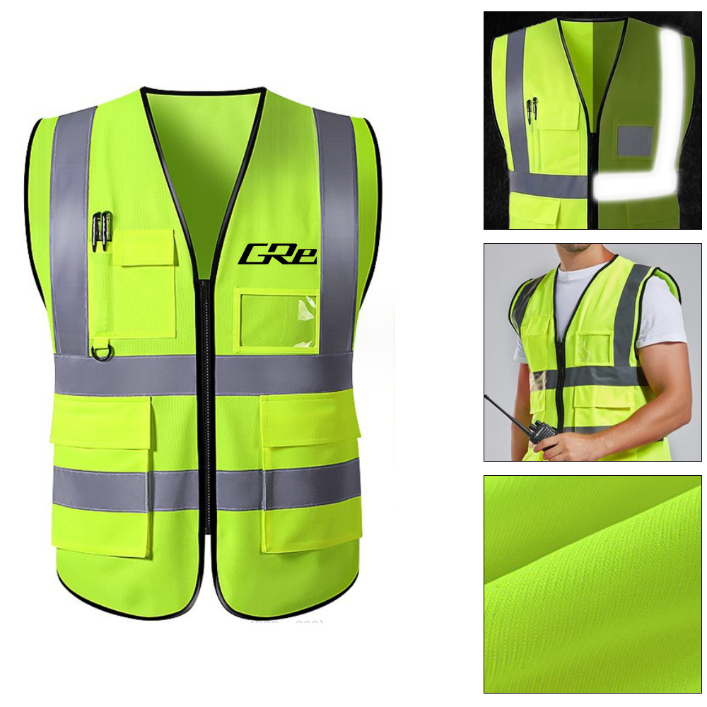 Knitted Fabric Multi-pocket Reflective Vest,Apparel