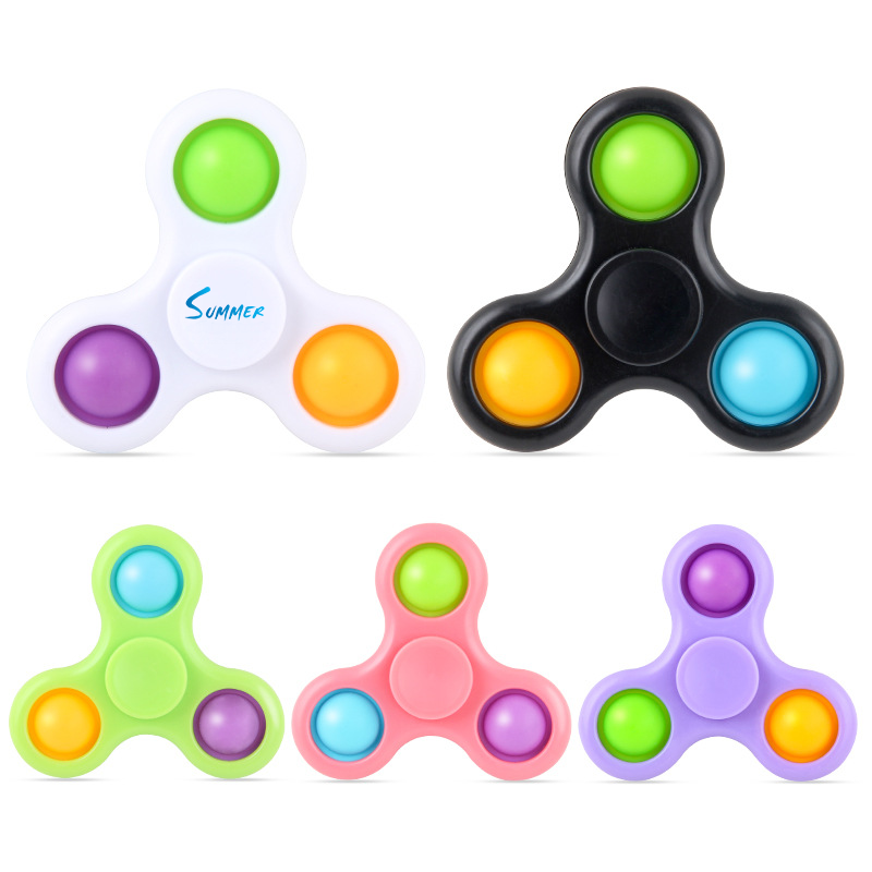 3 Bubbles Fidget Push Pop Spinner,Games & Toys & Stress Relievers