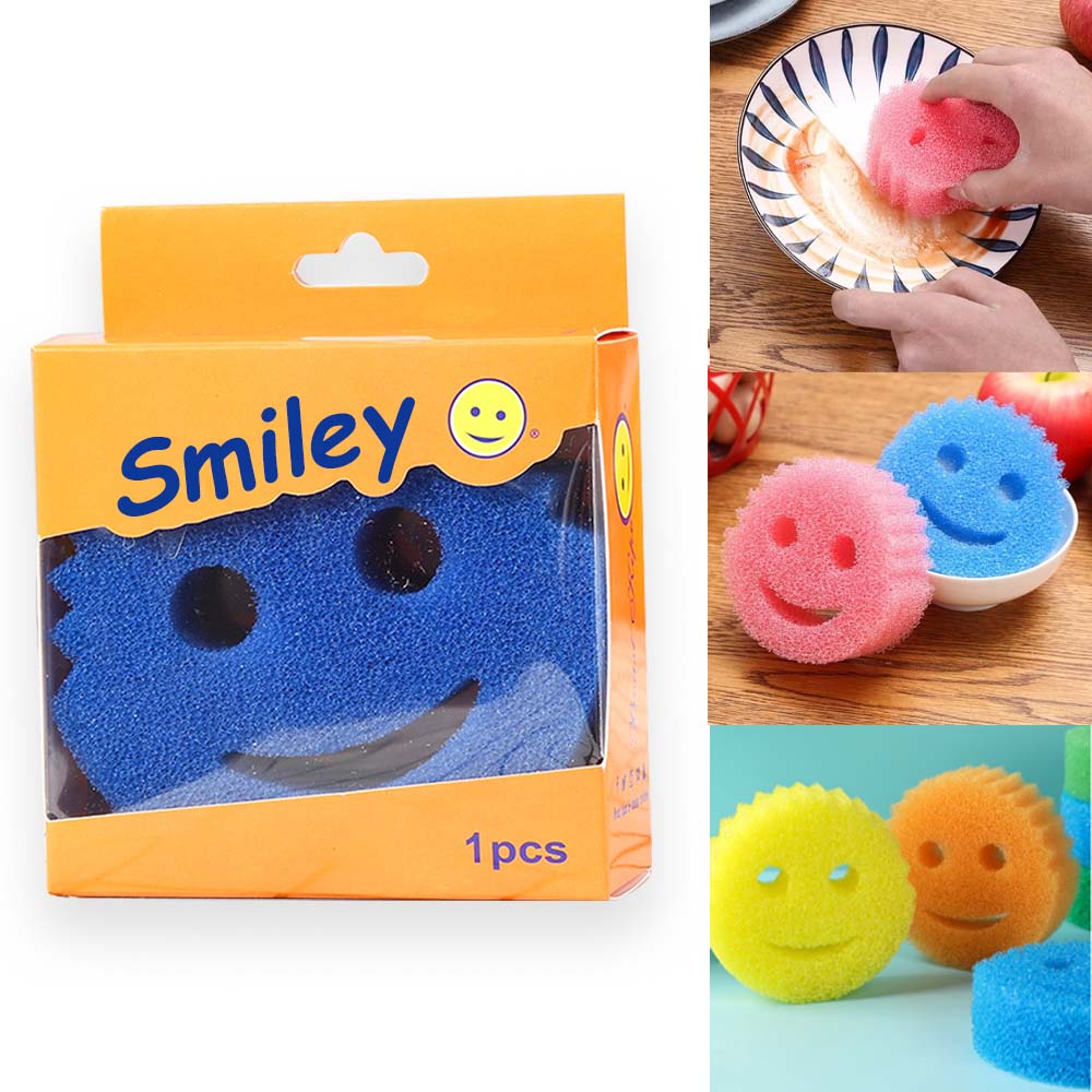 Smiley Face Dishwashing Sponge,Home & Kitchen & Tools & Pets & Auto