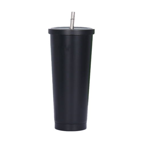 25 Oz Double Layer Cup with Lid and Straw,Drinkware