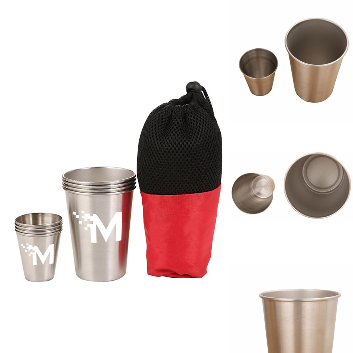 304 Stainless Steel Beer Cup Set,Drinkware