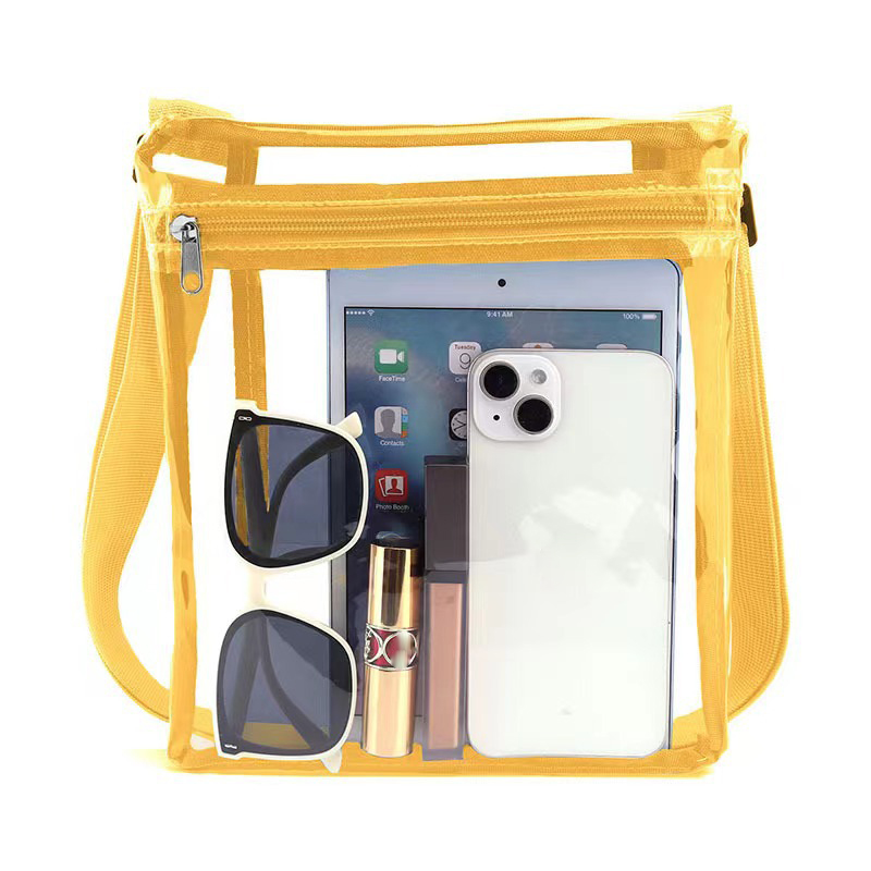 Clear PVC Crossbody Stadium Bag,Bags