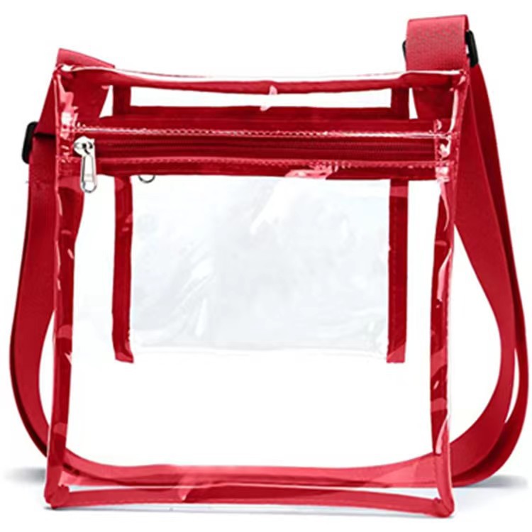 Clear PVC Crossbody Stadium Bag,Bags