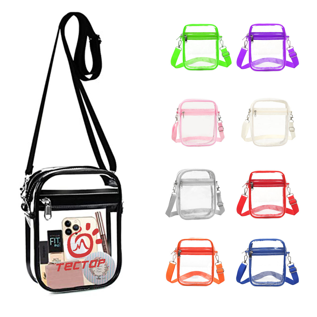Clear Transparent Pvc Crossbody Bag,Bags