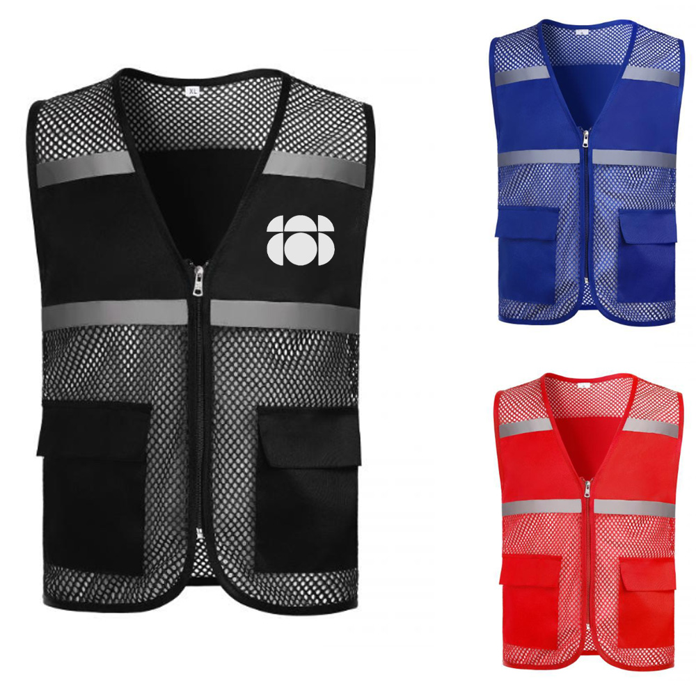 Double Pocket Reflective Strip Advertising Vest,Apparel