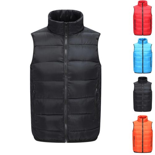 Standing Collar Polyester Vest,Apparel