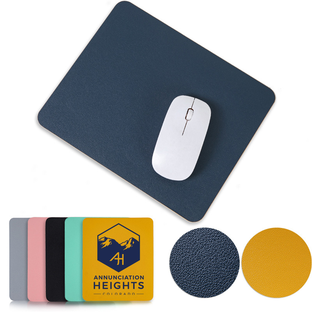 Double Sided Square Leather Mouse Pad,Phone & Computer & Tech Accessories