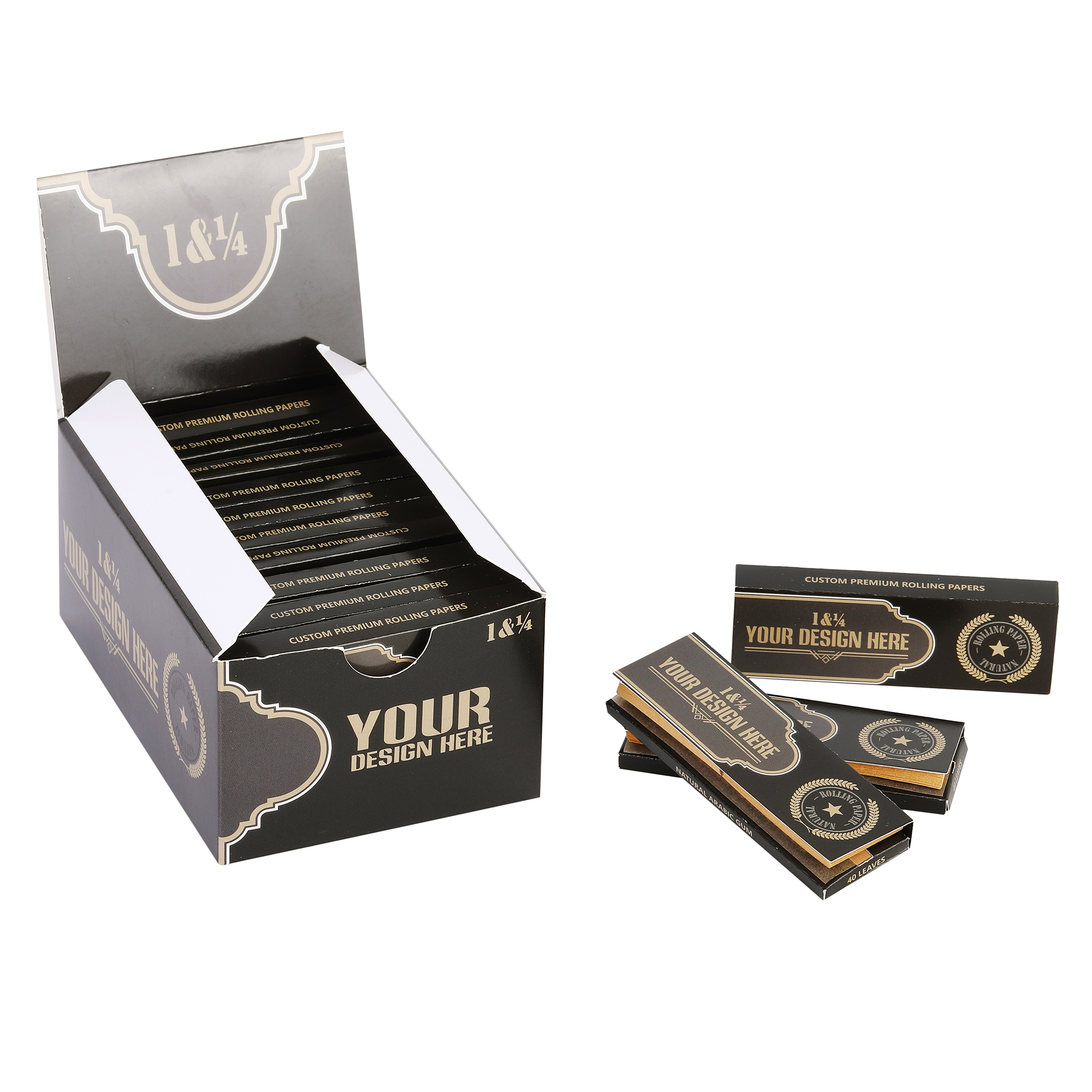 Custom Printed Booklet Rolling Papers With Tips No Enclosure With Free ...