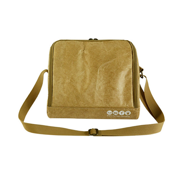 Custom Dupont paper washed kraft paper Lunch box bag
