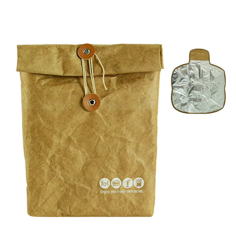Custom Dupont paper washed kraft paper bag