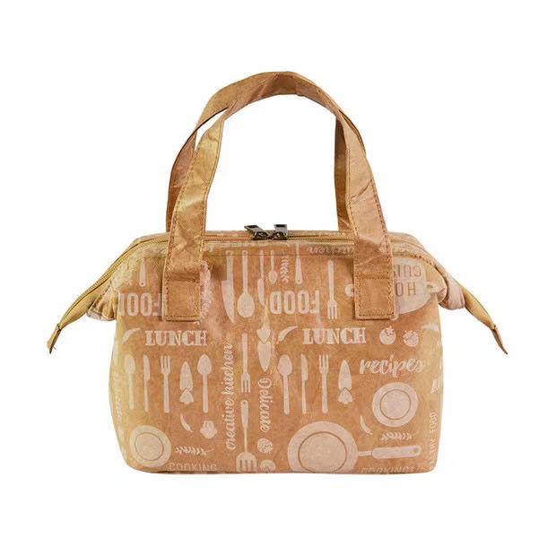 Custom Dupont paper washed kraft paper shopping bag