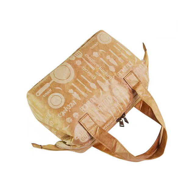 Custom Dupont paper washed kraft paper shopping bag