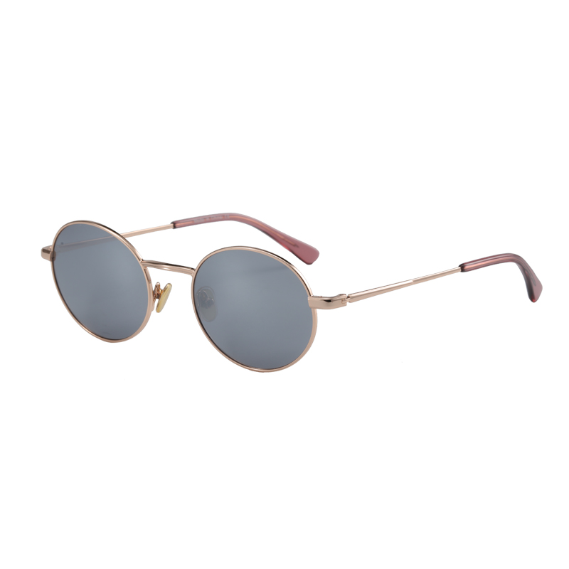 Small Round Polarized Sunglasses for Men Women Metal Coating Mirror ...