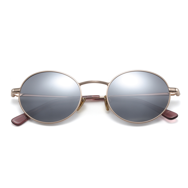 Small Round Polarized Sunglasses for Men Women Metal Coating Mirror ...