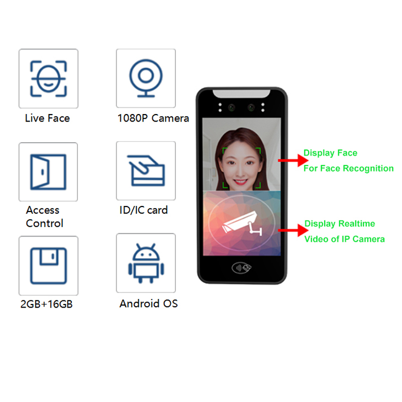 WIFI 5.5inch Android Long Distance Live Face Recognition Time ...