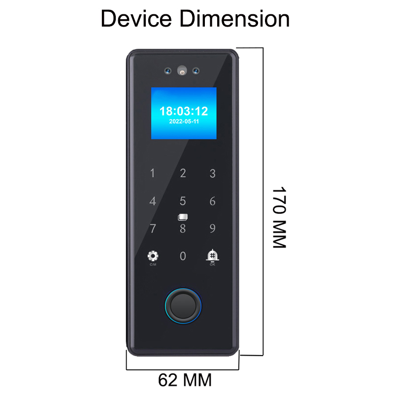 Standalone Bluetooth Multibio Face and Fingerprint Access control with APP