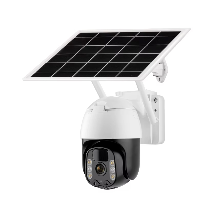 4MP Color Night Vision PTZ 360 Battery Powered 4G Solar Security ...