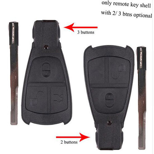 Mercedes Car Key Remote Shell 2/ 3 Button for Benz E C S CLK C230 C43 ...