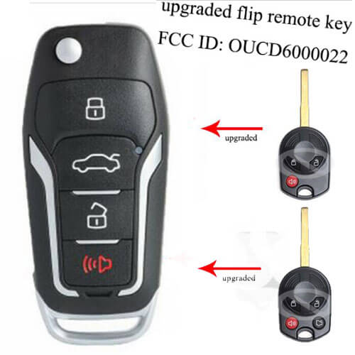 Upgraded Flip Remote Key With 315MHz 4D63 Chip - FOB for Ford Focus C ...