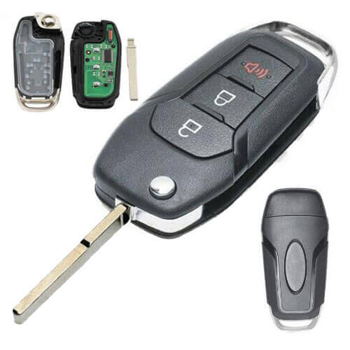Flip Key Remote 315MHz 3 Buttons FOB with HU101 Blade for Ford F150 ...