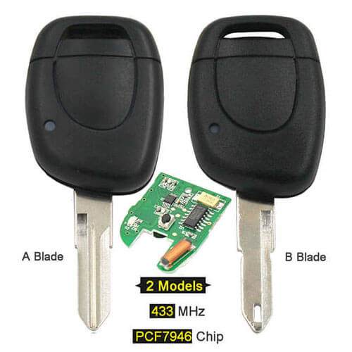 Renaul*t Kangoo Remote Key 433MHz 1 Button for Twingo Clio Master ...