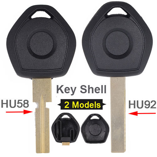 1999-2005 BMW Transponder Key Shell with HU58/ HU92 Blade Uncut,Car ...