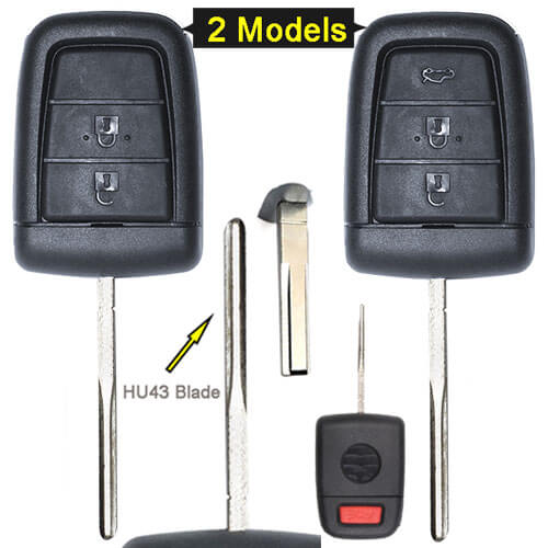 Chevrole*t Holden Combo Remote Key Shell 3/ 4 Buttons with HU43 Blade ...