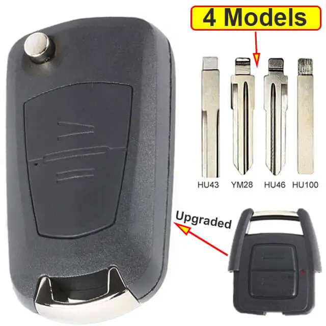 Modified Flip Key Remote Shell 2 Buttons for Opel Vauxhall Astra Zafira ...