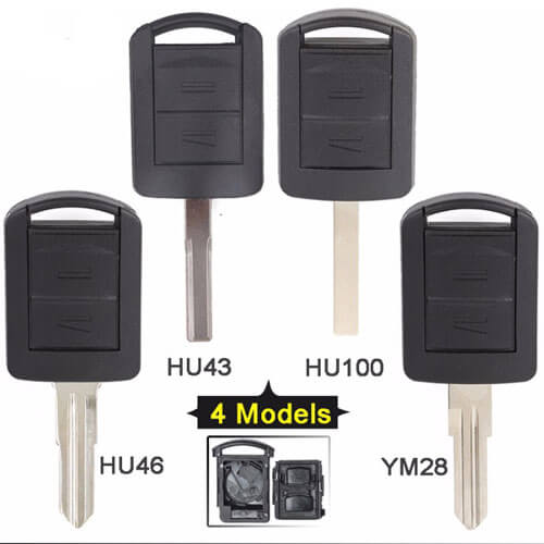 2002-2008 Opel Corsa C Car Key Remote Shell 2 Buttons Fob with Blade ...
