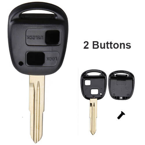 Toyot*a Combo Remote Key Shell 2 Buttons with Toy41 Blade Uncut,Car ...
