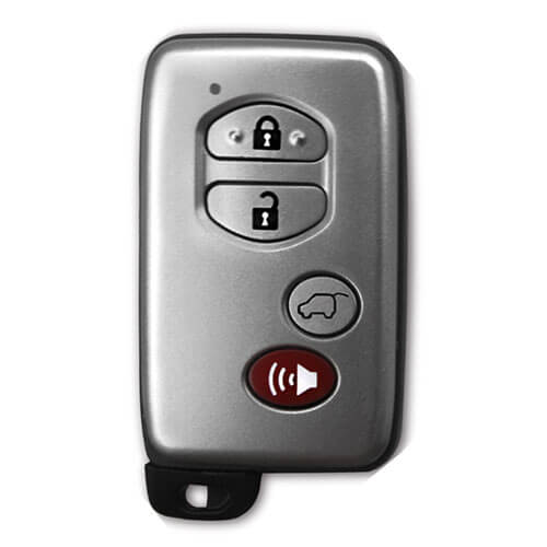 Silver Smart Key SUV Remote Card 4 Buttons with TOY48 Emergency Blade ...