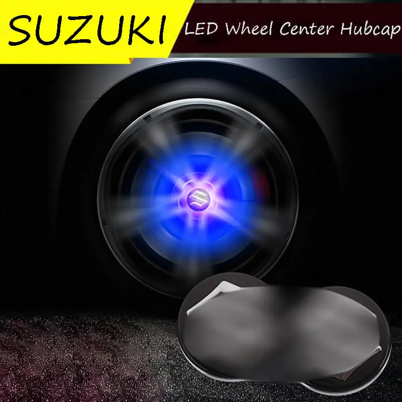 54mm Suzuk*i LED Floating Car Wheel Hub Caps Plug and Play Blue Light ...
