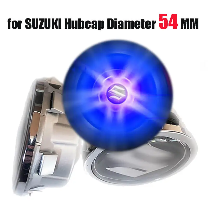 54mm Suzuk*i LED Floating Car Wheel Hub Caps Plug and Play Blue Light ...