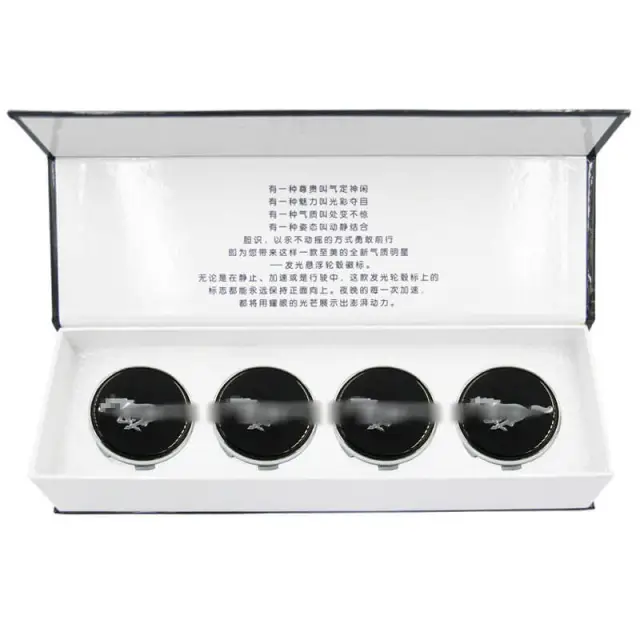 55MM Fod Mustang S550 LED Floating Car Wheel Hub Caps Plug and Play ...