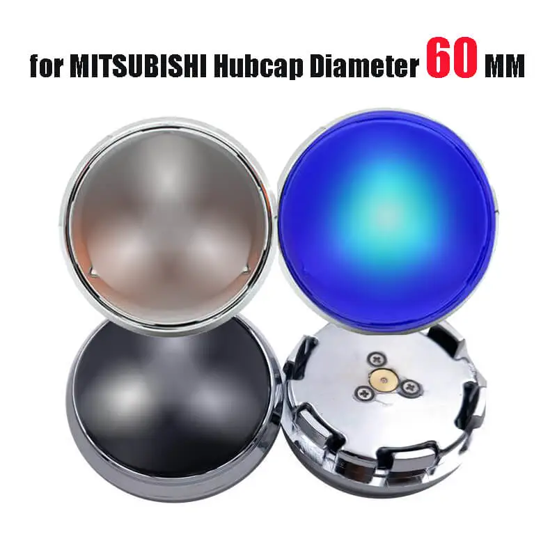 60MM MITSUBISH*I LED Floating Wheel Center Caps Logo for Outlander ASX ...