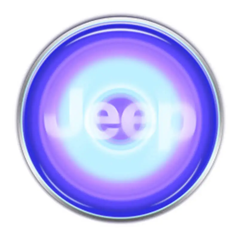 60MM Jeep Badge LED Floating Car Wheel Hub Caps Plug and Play ...