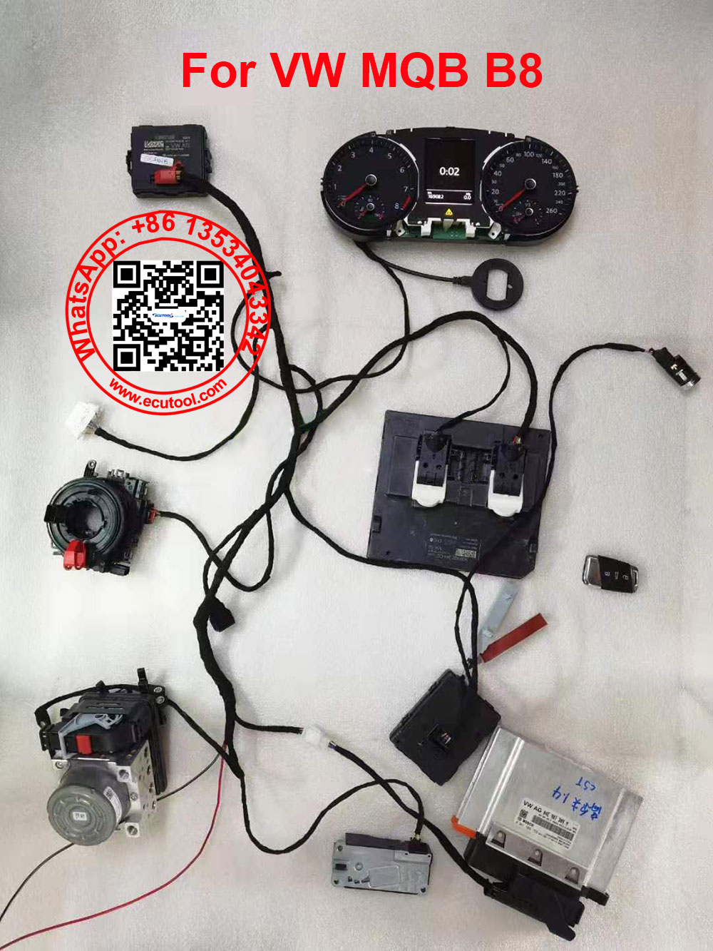 VAG MQB Test Platform with Adatpers for Key Coil ABS ECM BCM J519 J527 ...